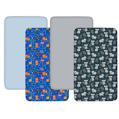 China Breathable Bassinet Cover Sheet Set - 33x20x4 Inch Machine Washable Polyester with 4 Fitted Sheets for sale