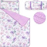 China Polyester Kindergarten Sleep Mat 55x35 Inch with Detachable Blanket for Preschool Daycare for sale