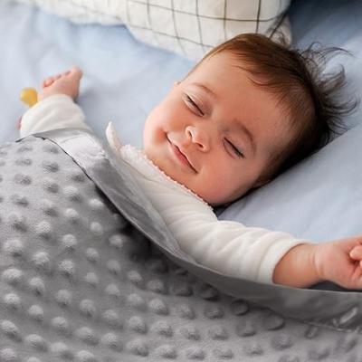 China Baby Soft Minky Dot Blanket 40x30 Inches with Silky Satin Backing - Grey Premium Multi-functional Blanket for sale