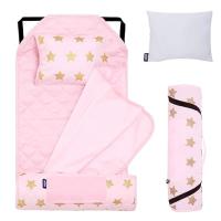 China Modern Preschool Nap Mat 50x20 Inch with Pillow & Elastic Straps - Soft Cotton Blend for Daycare for sale