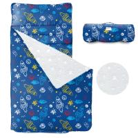 China Roll-Up Nap Mat for Preschool Kids 23x52 Inch with Removable Pillow - All-Season Machine Washable Sleeping Bag for sale