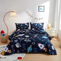 China 5-Piece Twin Size Space Rocket Bedding Set with 66x90 Comforter and 100% Polyester Microfiber for sale