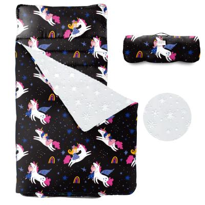 China Foldable Toddler Daycare Sleeping Mat 52x23 Inch with Removable Pillow - Machine Washable Polyester for sale
