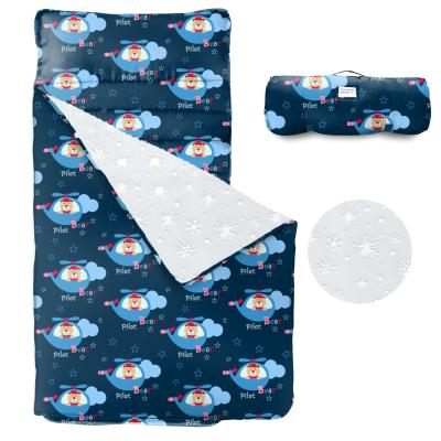 China Rectangular Infant Nap Mat 23x52 Inch with Removable Pillow and Customizable Roll-Up Design for sale