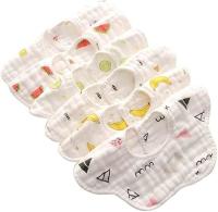 China 6-Piece Muslin Baby Bibs Set - 10.2×10.6 Inch Size, 8-Layer Absorbent Design for 0-24 Months for sale