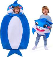 China 60x39 Inch Shark Toddler Nap Mat with Pillow & Blanket - All-Season Portable Sleeping Bag for Kids 3+ for sale