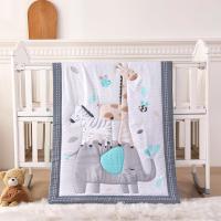 China Premium 3-Piece Cartoon Baby Bedding Set - 100% Polyester, Mini Crib & Standard Crib Size for sale