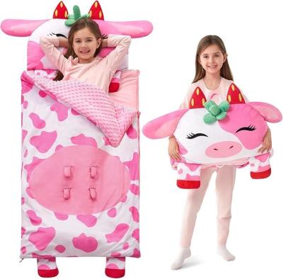 China 60x39 Inch Toddler Nap Mat with Pillow & Blanket - 100% Polyester Kids Sleeping Bag for Preschool Ages 3+ for sale