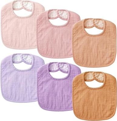China 6-Pack Muslin Baby Bibs Set - 100% Cotton Drooling & Teething Bibs for Newborn to 36 Months for sale