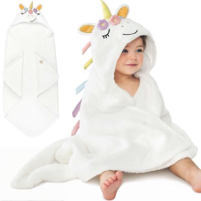China Organic Baby Hooded Towel 43x40 Inches 500 GSM Cotton Absorbent Bath Towel for Newborns & Toddlers for sale