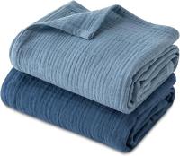 China 2-Pack Muslin Swaddle Blankets 38x40 Inch - OEKO-TEX Certified 100% Cotton Receiving Blankets for Newborns for sale