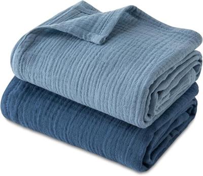 China 2-Pack Muslin Swaddle Blankets 38x40 Inch - OEKO-TEX Certified 100% Cotton Receiving Blankets for Newborns for sale