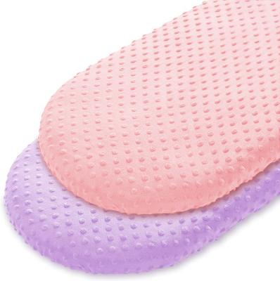 China 2-Piece Minky Dot Bassinet Fitted Sheet Set - Soft Fleece Cradle Sheets in 33×17×4, 38×26×6, 52×28×8 inch Sizes for sale