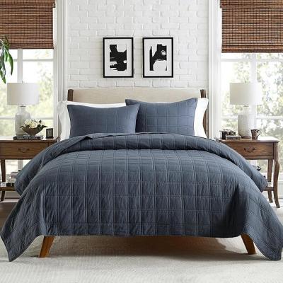 China 100% Cotton Quilt Set Geometric Pattern Lightweight Bedding Cover Twin Full Queen King for sale