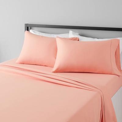 China Lightweight Super Soft Microfiber Bedsheet Set 14-Inch Deep Pockets 120 GSM Solid for sale