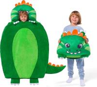 China Green Dinosaur Toddler Nap Mat 60x39 Inch with Pillow and Blanket for Kids Ages 3 Plus for sale