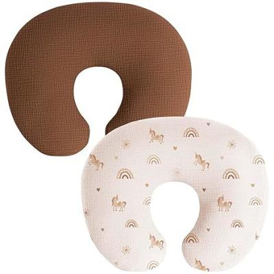 China 2 Pack 100% Cotton Nursing Pillow Covers with Zipper Closure 22.5x18x6.5 Inches for sale