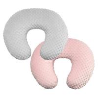 China 2 Pack Nursing Pillow Cover Set Grey Pink 27x18x6 Inches Soft Breathable Polyester Slipcovers for sale