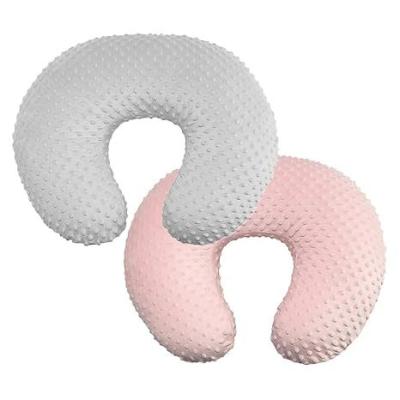 China 2 Pack Nursing Pillow Cover Set Grey Pink 27x18x6 Inches Soft Breathable Polyester Slipcovers for sale
