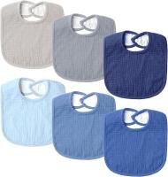 China 6-Pack Muslin Baby Bibs 100% Cotton Unisex Boys Girls Drool Bibs for Drooling Teething 0-36 Months for sale