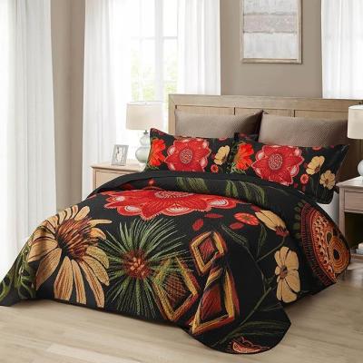 China Farmhouse Reversible Microfiber Bedspread Coverlet Quilt Set Twin Queen King for sale