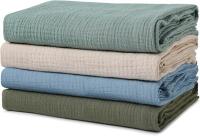 China 4-Pack 100% Cotton Muslin Baby Swaddle Blankets 40x38 Inches Unisex Newborn Receiving Blankets for sale