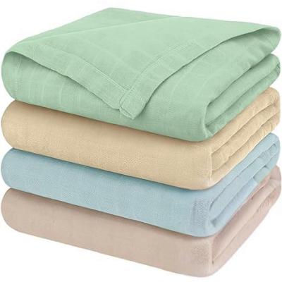 China 4-Pack Muslin Swaddle Blankets 47x47 inches Soft Breathable Receiving Blankets for Baby for sale