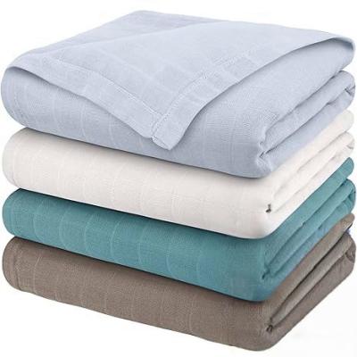 China 4-Pack Cotton Baby Swaddles 47x47 inch Muslin Swaddle Blankets Nimbus Color for sale