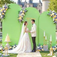 China 3 Piece Light Sage Green Spandex Arch Covers Set 4FT 5FT 6FT for Wedding Baby Shower Birthday Party Backdrop for sale