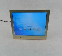 China Golden Case Portable Digital Photo Frame 8 Inch HD Resolution for sale