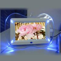 China 4 Blue LED Lights LCD Digital Photo Frame 7 Inch HD IPS Screen With Apple Shape for sale