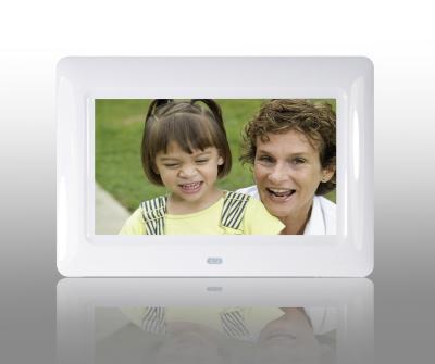 China White 7 Inch TFT High Resolution Digital Picture Frame With USB 2.0 Interface for sale