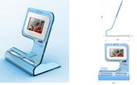China High Resolution Desktop Advertising POS LCD Display Supports Video Loop Play for sale