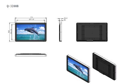 China Indoor Temper Glass 32 Inch Wall Mounted Digital Signage 110V-240V 50/60HZ for sale