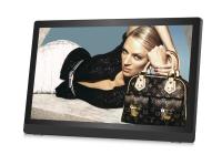 China Ultrathin HD IPS 27inch LCD Digital Photo Frame Plastic Case Video Loop Play for sale