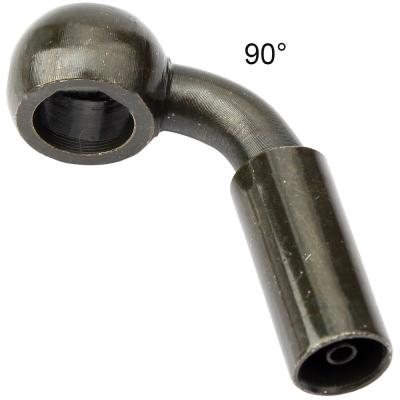 China Crimp Style 45 Degree Banjo Fitting For Brake Hose Assembly Zinc Plated for sale