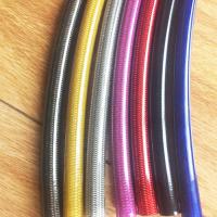China AN3 Fluid Hydraulic Stainless Steel Braided PTFE Brake Hose Lines Motorcycle for sale