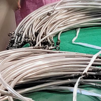 China SAE J1401 AN3 Brake Hose Components PU / PVC Cover With Banjo Fittings for sale