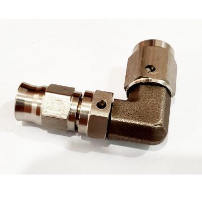 China Stainless Steel 45 Degree -3 AN Male to Banjo Eye Hole Diameter 10.2mm Brake Banjo Fitting for AN3 PTFE Brake Hose Line for sale