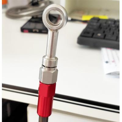 China Stainless Steel 45 Degree Swivel Female -3 AN 3/8 x 24 Thread to AN3 PTFE Hose End Brake Fitting For  Hose for sale
