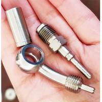 China Stainless Steel 90 Degree Swivel Female -3 AN 3/8 x 24 Thread to AN3 PTFE Hose End Brake Fitting For  Hose for sale