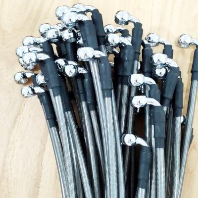 China Anti-abrasion Hydraulic Brake Hose Metric Banjo Fitting Chromed for sale