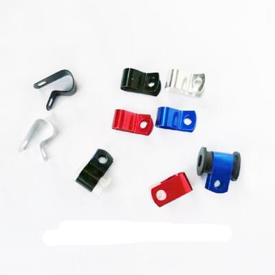 China Cushioned 304 Stainless Steel Brake Line Clips With Protective Rubber Lining for sale