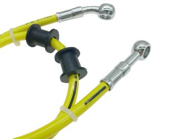 China Motorcycle Stainless Steel Braided AN3 PTFE Fuel Hose Assembly Corrosion Proof for sale