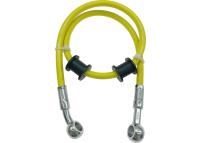 China Motorcycle Stainless Steel Braided AN3 PTFE Fuel Hose Assembly Corrosion Proof for sale