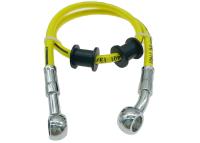 China Motorcycle Stainless Steel Braided AN3 PTFE Fuel Hose Assembly Corrosion Proof for sale