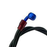 China 4000psi 25 Colors Stainless Steel Braided Ptfe Brake Line Assembly With Brake Fitting for sale