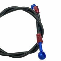 China 4000psi 25 Colors Stainless Steel Braided Ptfe Brake Line Assembly With Brake Fitting for sale