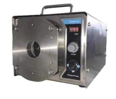 China stainless steel housing peristaltic pump with DC motor and RPM display for sale