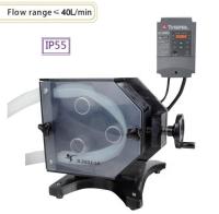 China RS485 or RS232 communication industrial peristaltic pump with max flow rate 40 liter per miniute for sale